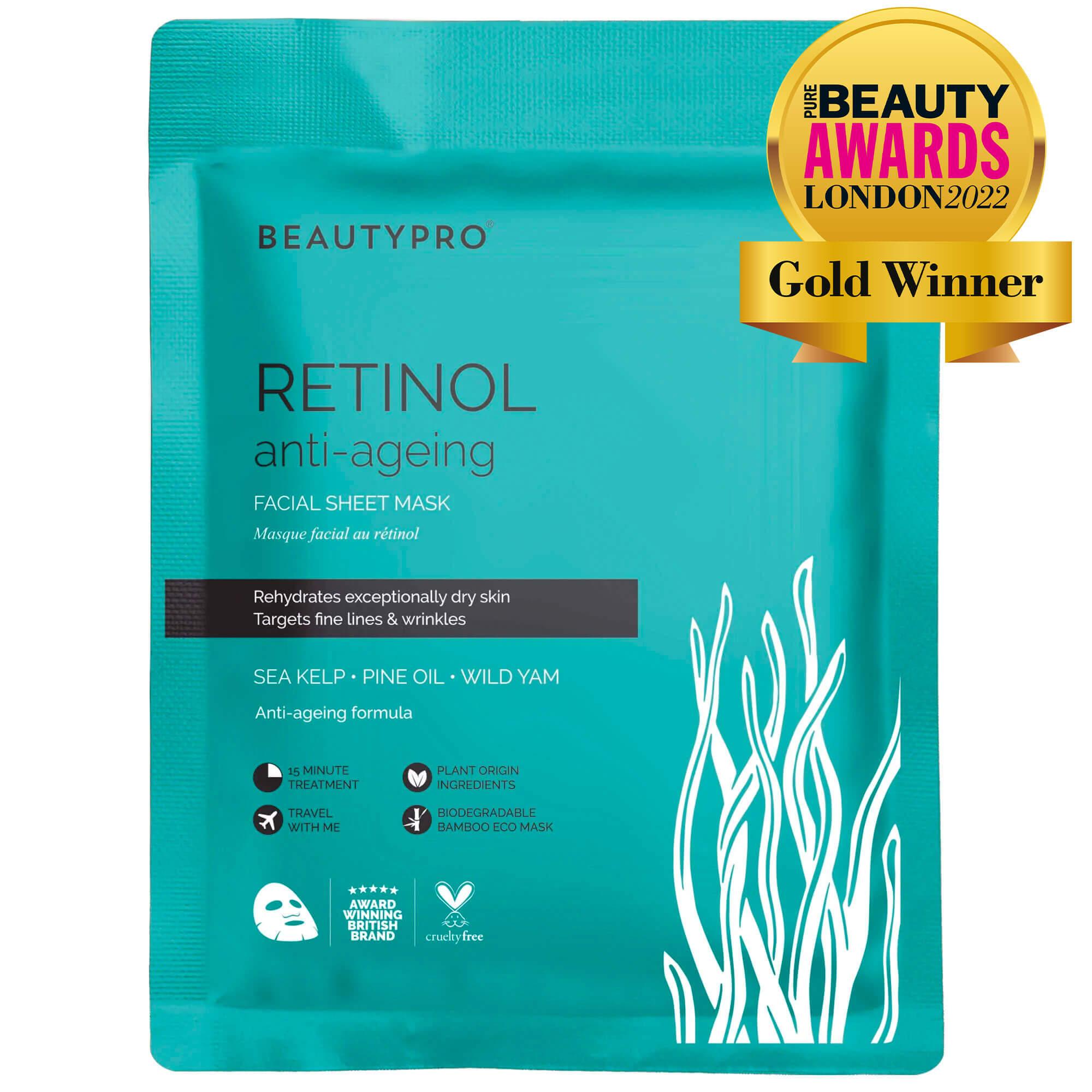 Beauty Pro Retinol Facial Sheet Mask | Shop at Counter Culture Store
