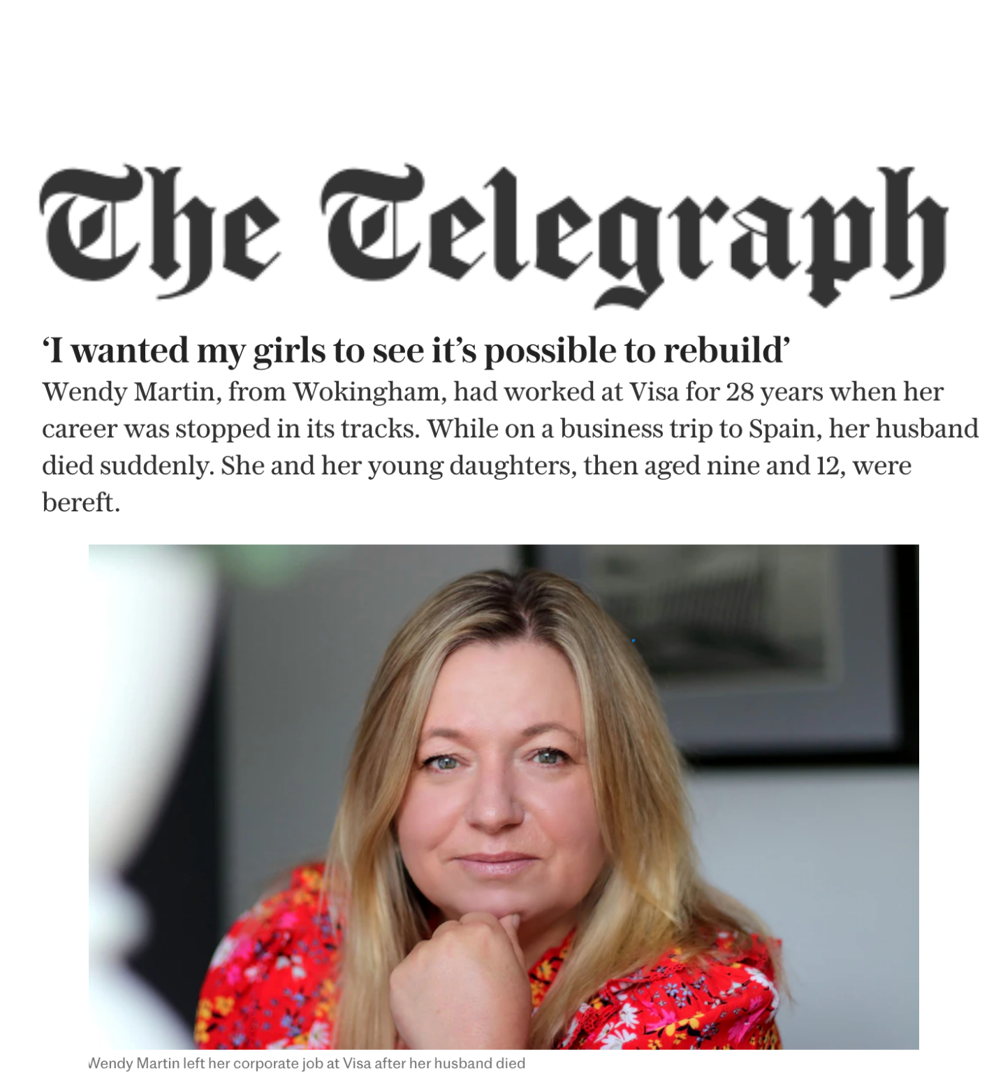 Wendy Martin - Featured in The Telegraph – Counter Culture Store