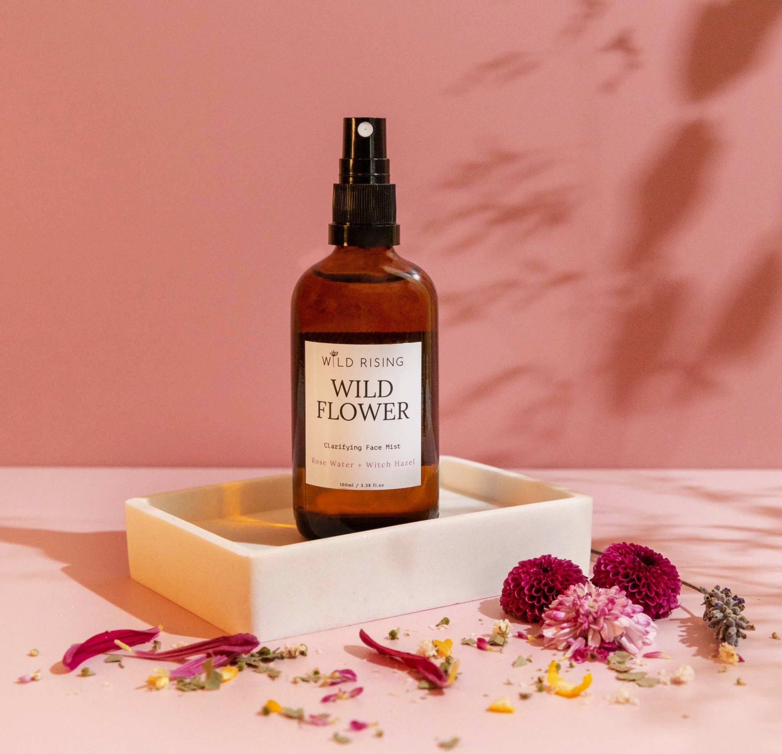 Wild Rising Skincare - Wild Flower - Organic Rose Water Facial Toner w ...